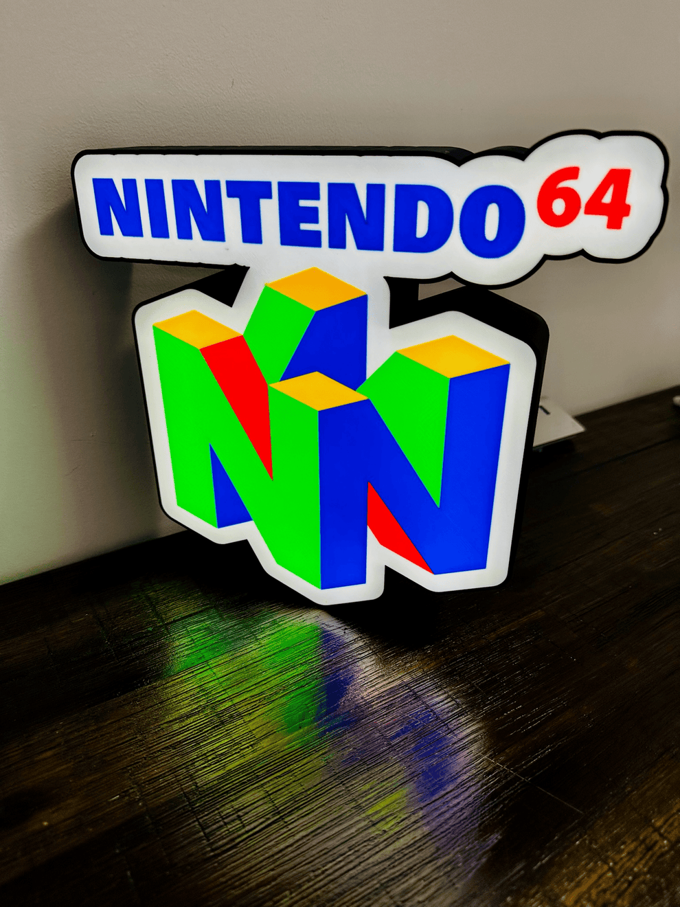 Nintendo 64 N64 Logo - LED Light up logo/Wall Art – Michael's 3D World