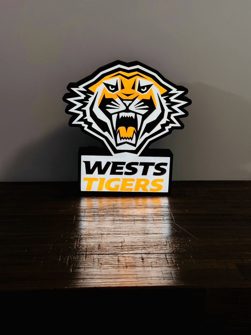 Wests Tigers LED Light | NRL Rugby League Wall Art | Night Light ...